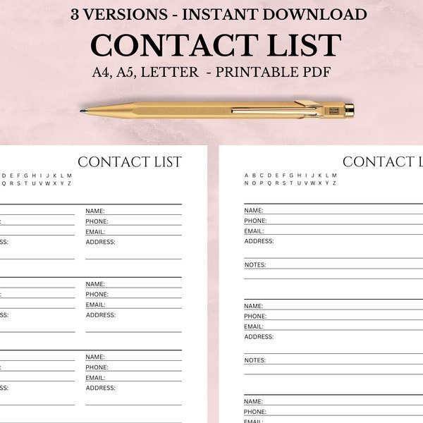 Family Address List - Etsy