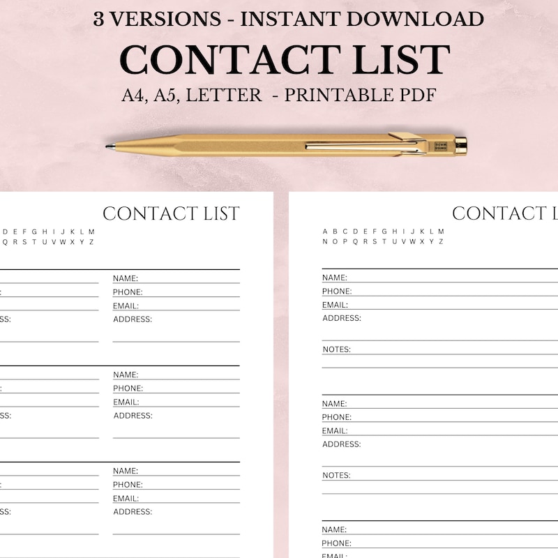 Family Address List - Etsy