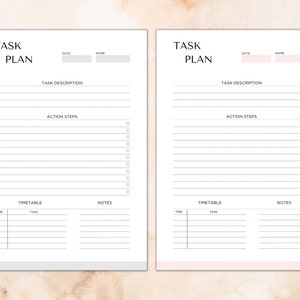 Task Planner Printable, Editable ADHD Task Plan, Project Planner, Task ...