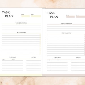 Task Planner Printable, Editable ADHD Task Plan, Project Planner, Task ...