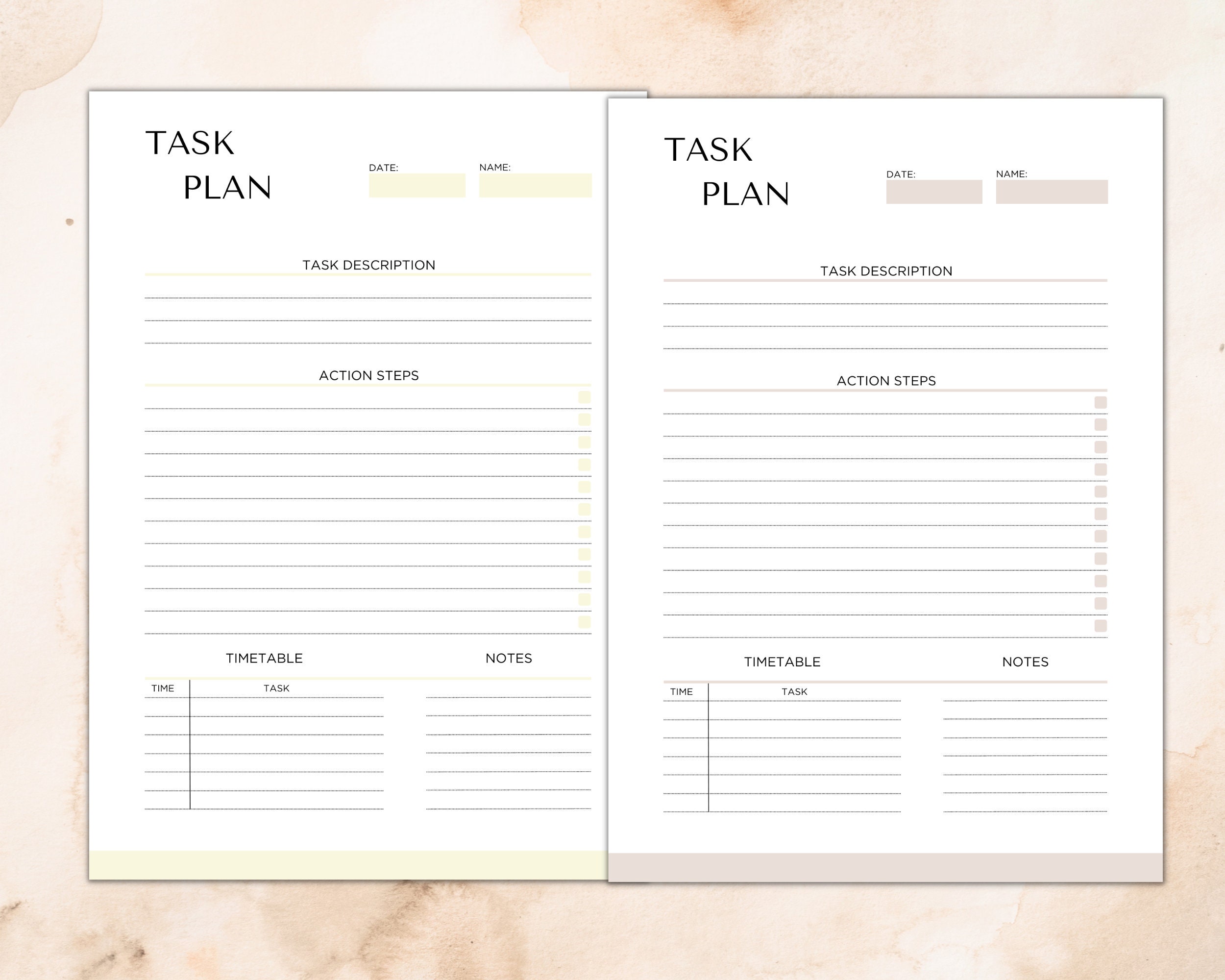 Task Planner Printable, Editable ADHD Task Plan, Project Planner, Task ...