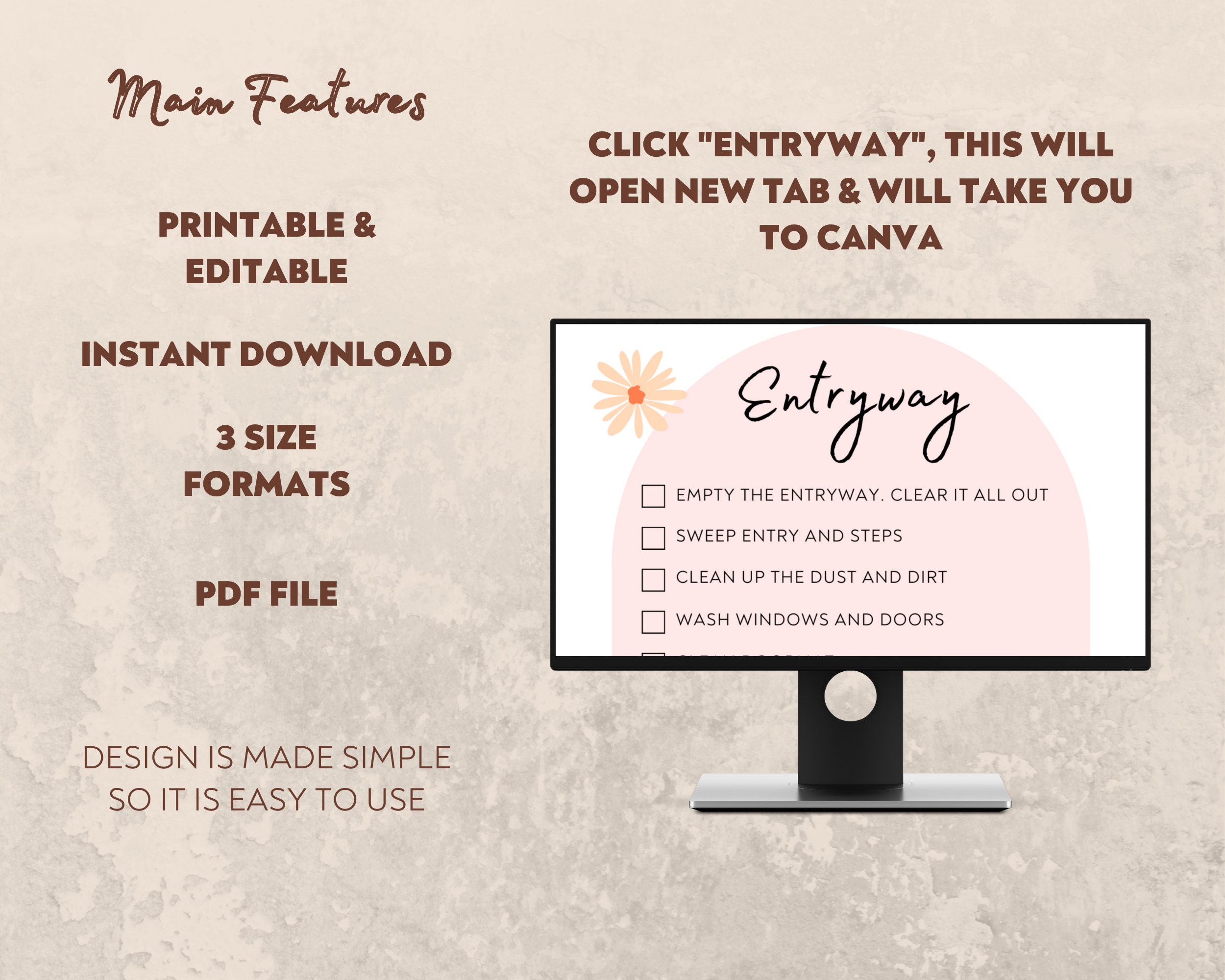 Editable and Printable Cleaning Card, Family Cleaning Cards, Room ...