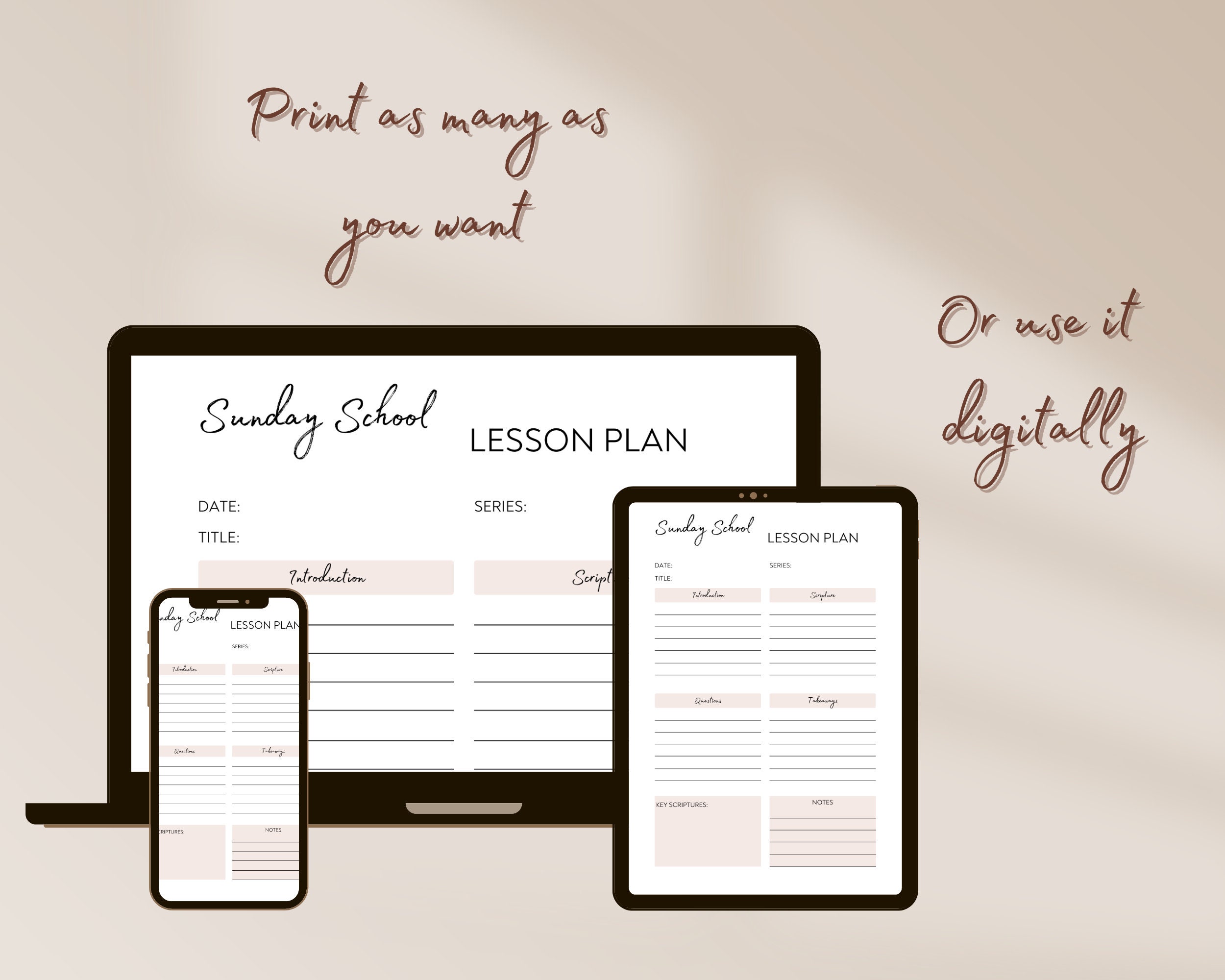 Sunday School Lesson Plan Printable, Sunday School Teacher Planner ...