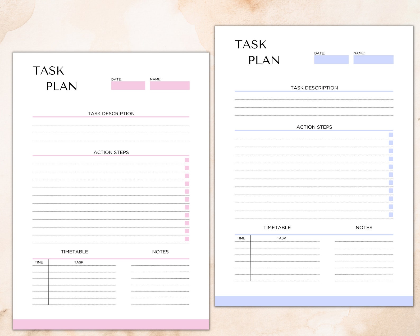Task Planner Printable, Editable ADHD Task Plan, Project Planner, Task ...