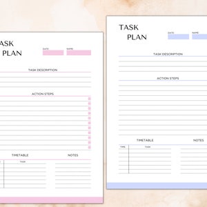 Task Planner Printable, Editable ADHD Task Plan, Project Planner, Task ...