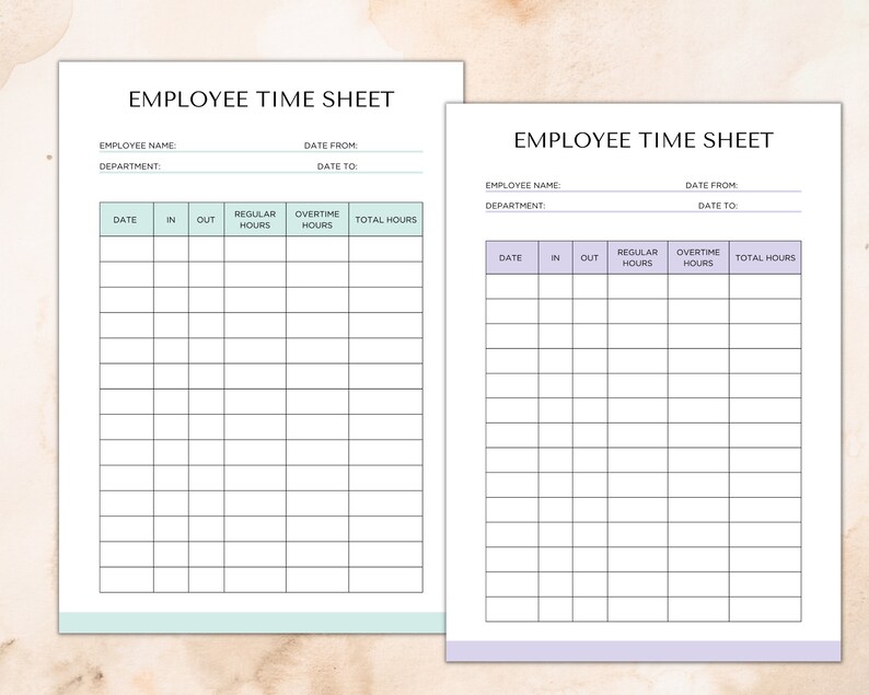 Employee Time Sheet Printable, Editable Employee Scheduling Time ...