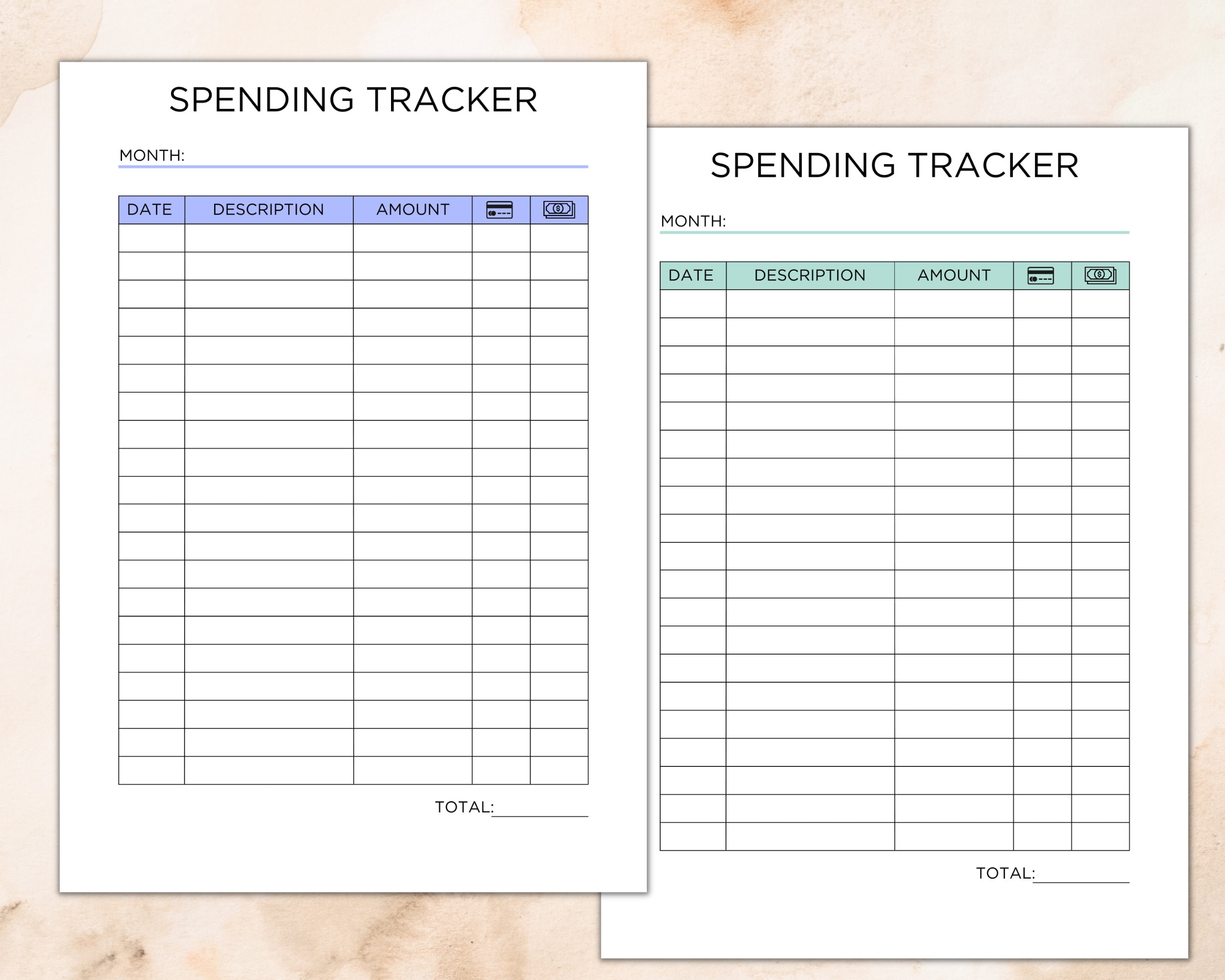Spending Tracker Printable, Expense Sheet, Budget Template, Financial ...