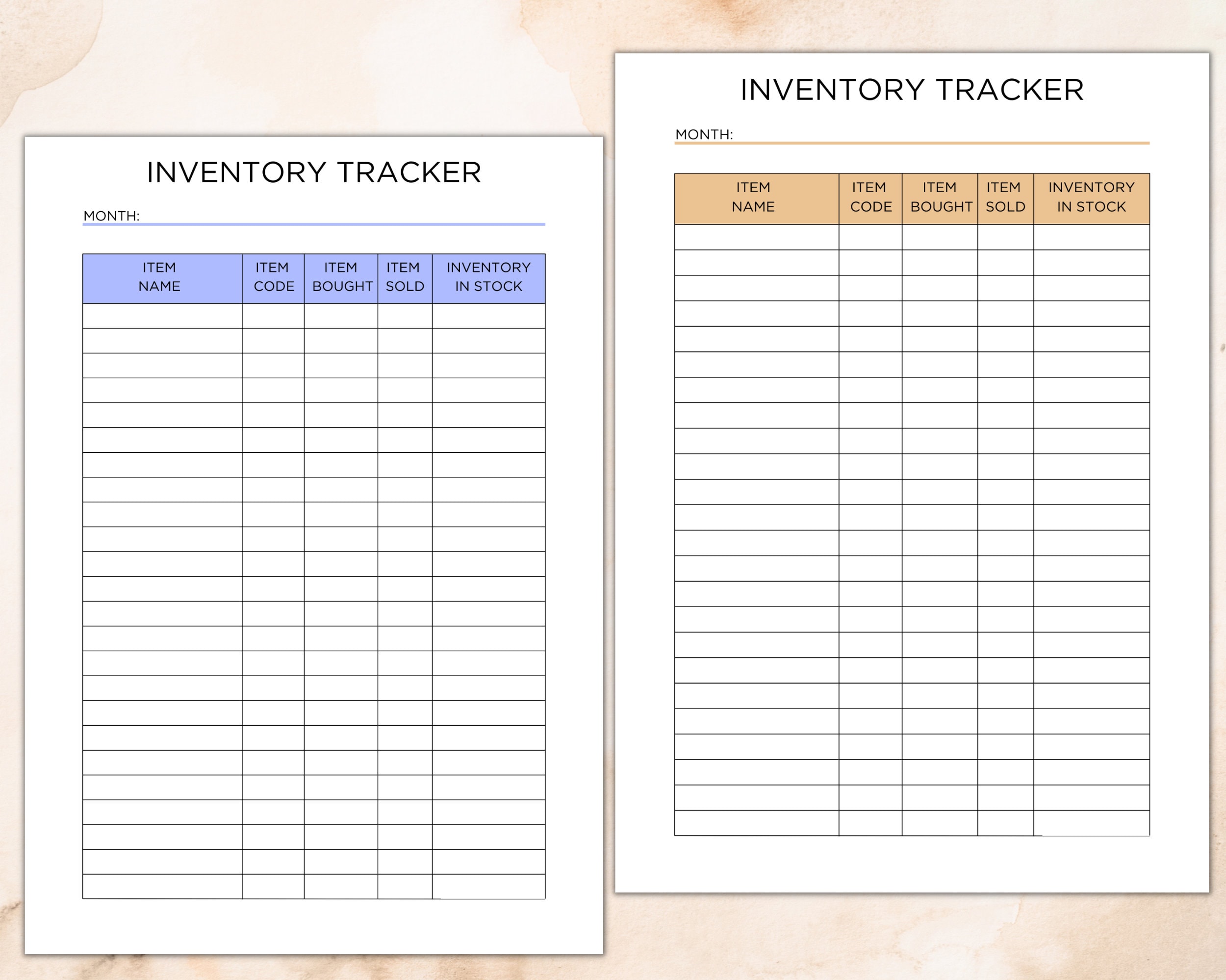 Inventory Tracker Printable, Inventory Management Form, Inventory Sheet ...