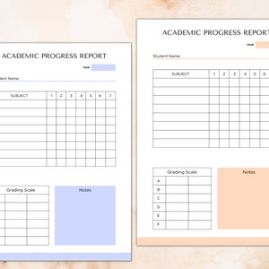 Homeschool Report Card, Printable Progress Report, Home School Academic ...