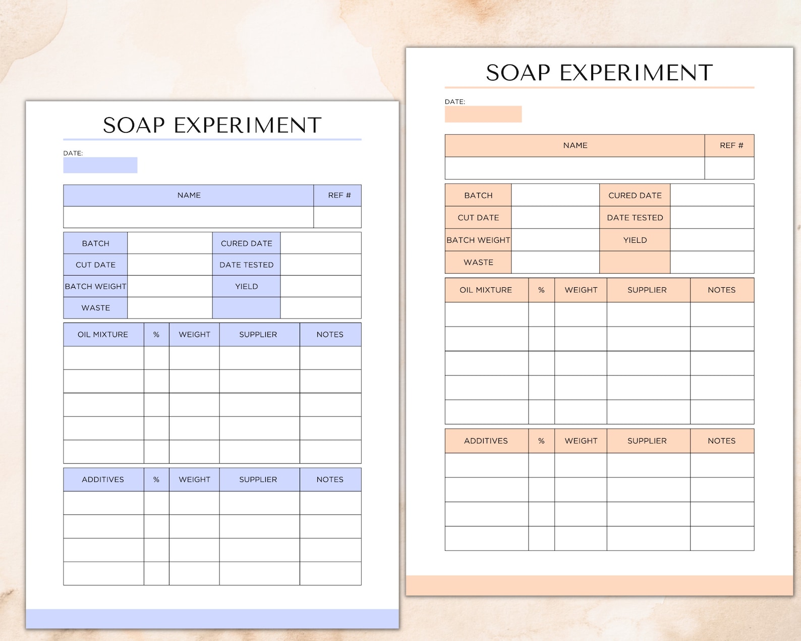 Blank Soap Recipe Sheet Printable, Editable Soap Making Recipe Cards ...