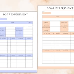 Blank Soap Recipe Sheet Printable, Editable Soap Making Recipe Cards ...