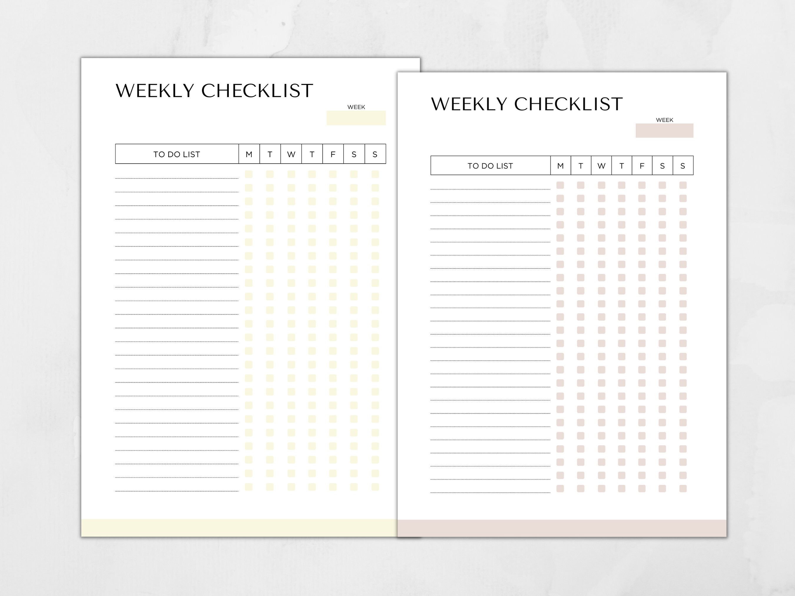 Printable Weekly Checklist, Editable to Do List, Weekly Checklist ...
