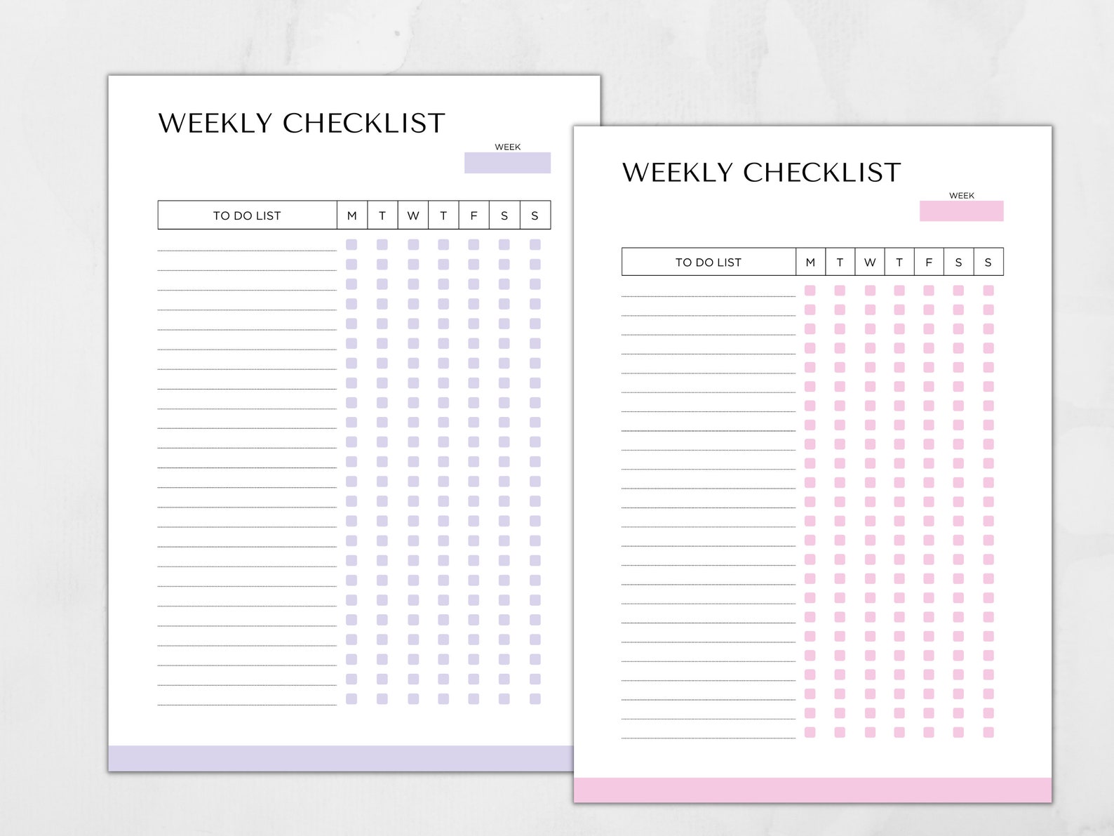 Printable Weekly Checklist, Editable to Do List, Weekly Checklist ...