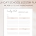 Sunday School Lesson Plan Printable, Sunday School Teacher Planner ...