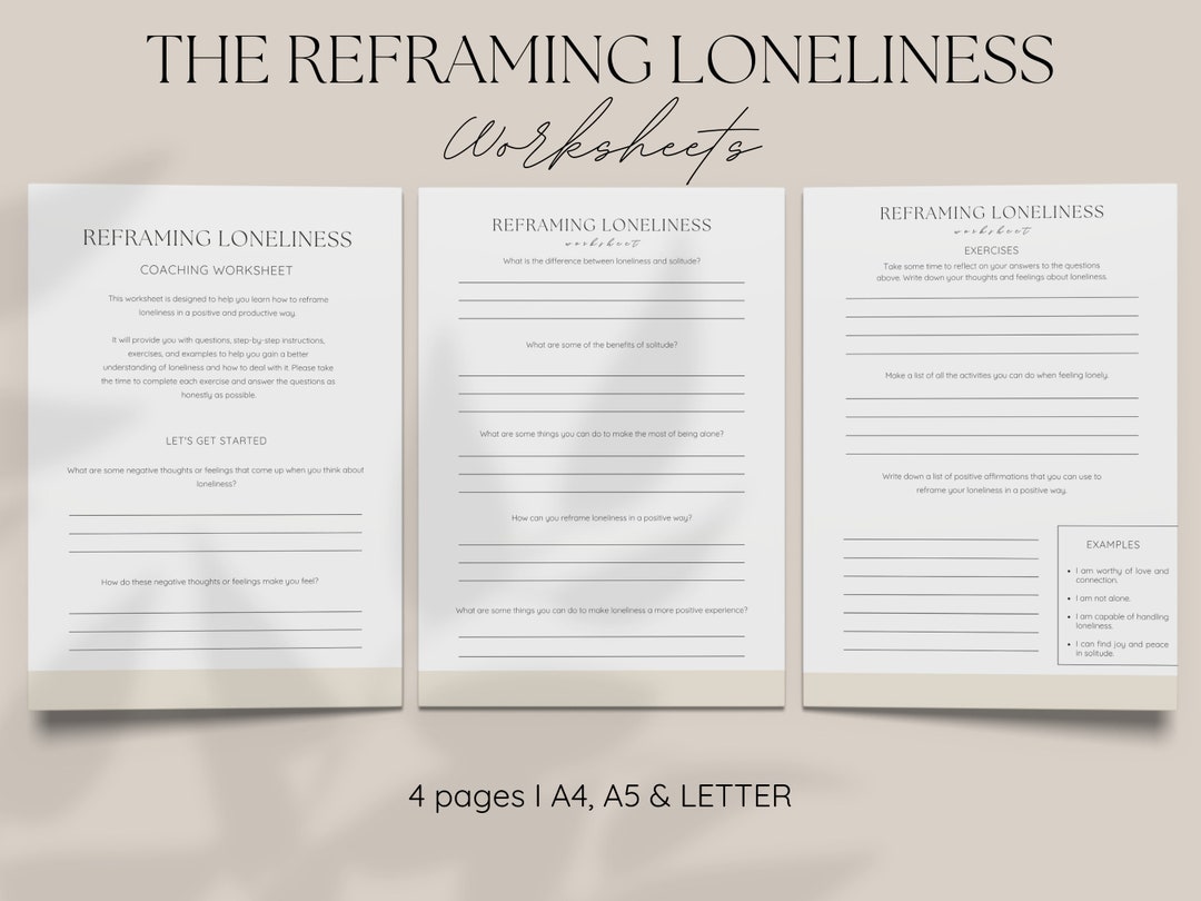 Reframing Loneliness Worksheets Done for You Course Brandable Coaching ...