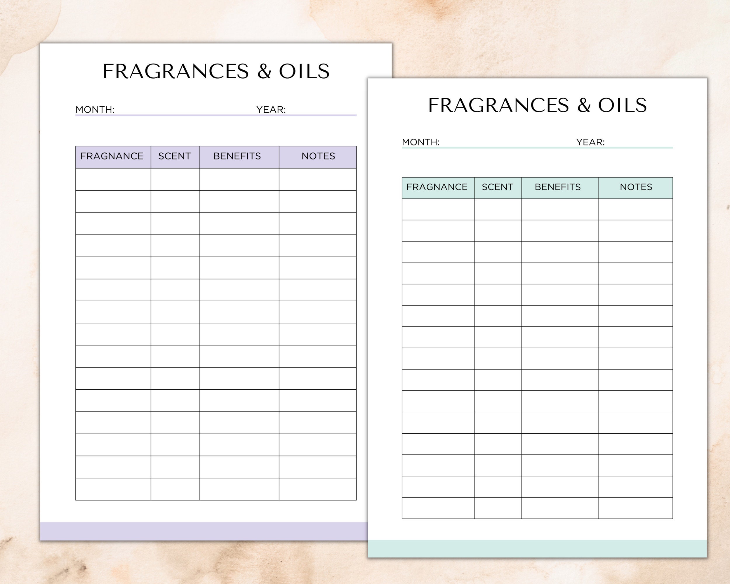 Fragrance and Oil Tracking Form, Printable DIY Candle Maker Soap, Maker ...