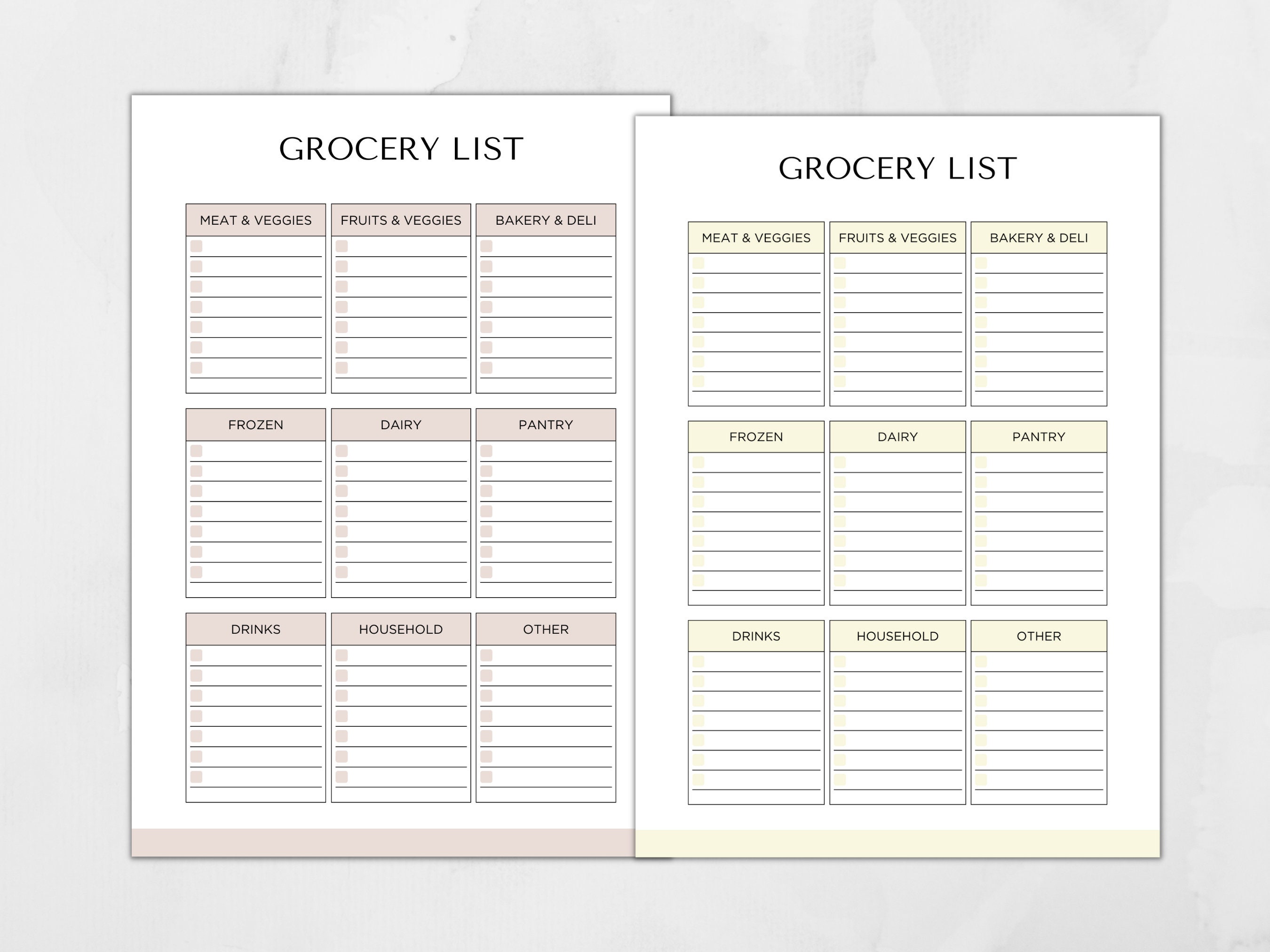 Printable Grocery List Template Editable Grocery Planner - Etsy