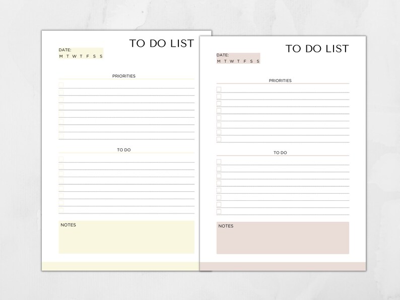 Printable to Do List, Editable Daily List, Weekly To-do Template ...
