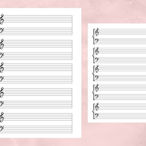 Printable Sheet Music for A4 US Letter, Blank Sheet Music Printable ...