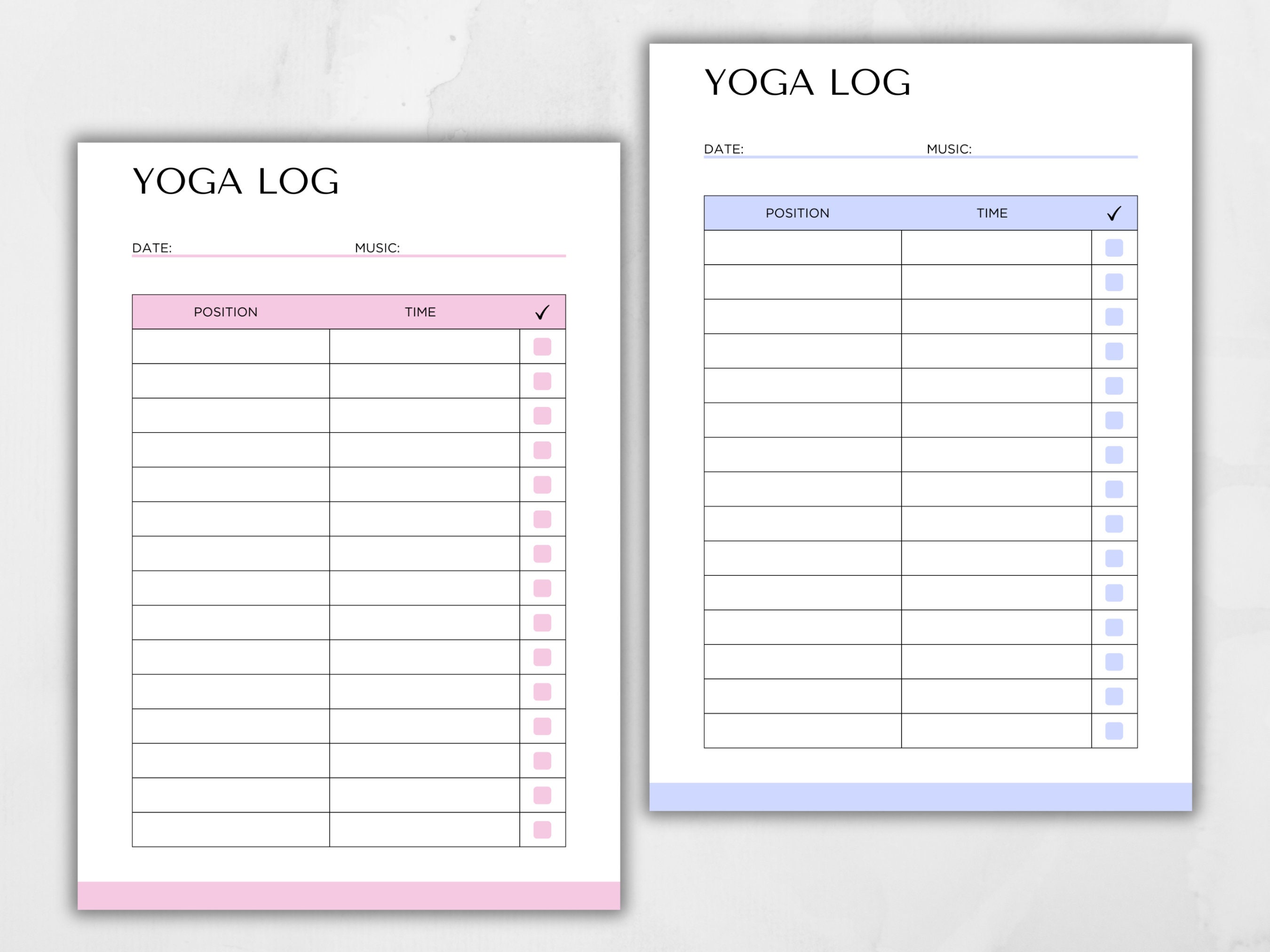Printable Yoga Log, Editable Yoga Journal, Fitness Planner, Yoga ...