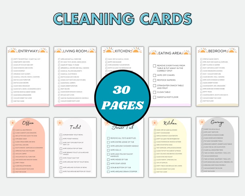Ultimate Cleaning Bundle Printable, Cleaning Planner Bundle, Weekly ...