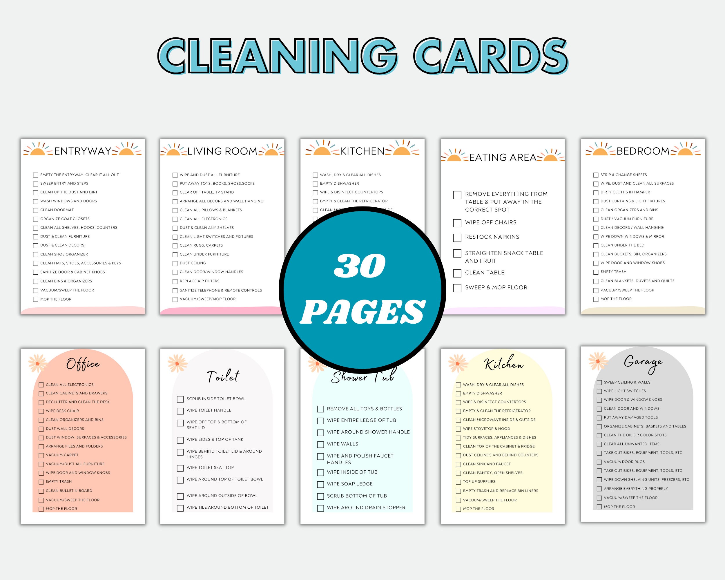 Ultimate Cleaning Bundle Printable, Cleaning Planner Bundle, Weekly ...