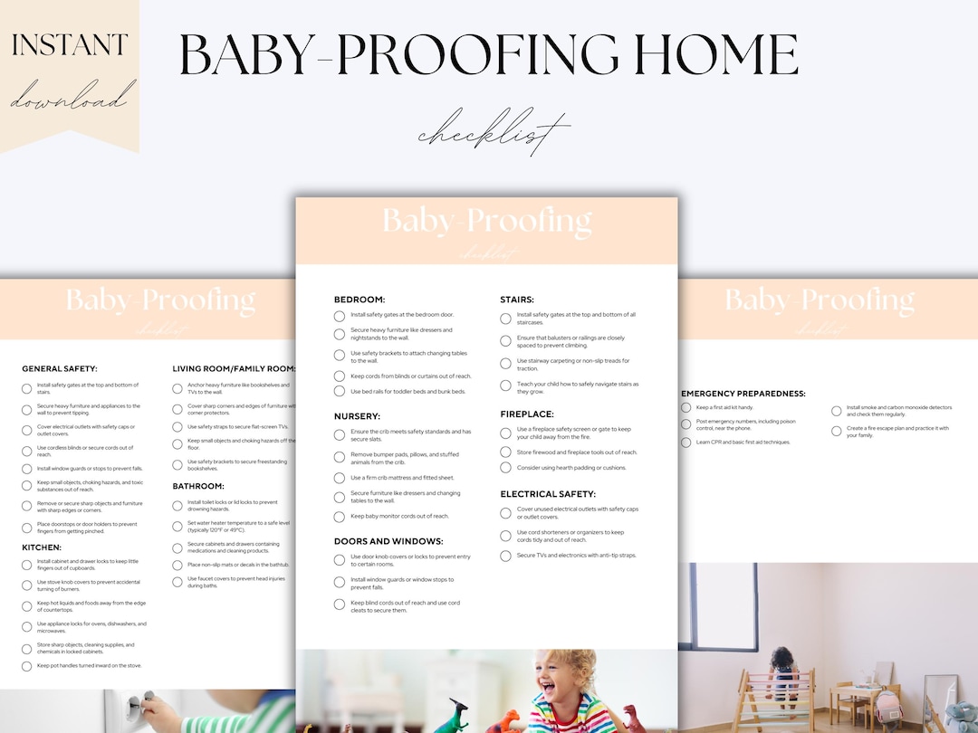 Baby Proofing Home Checklist for New Parents Day Care Centres and Other ...
