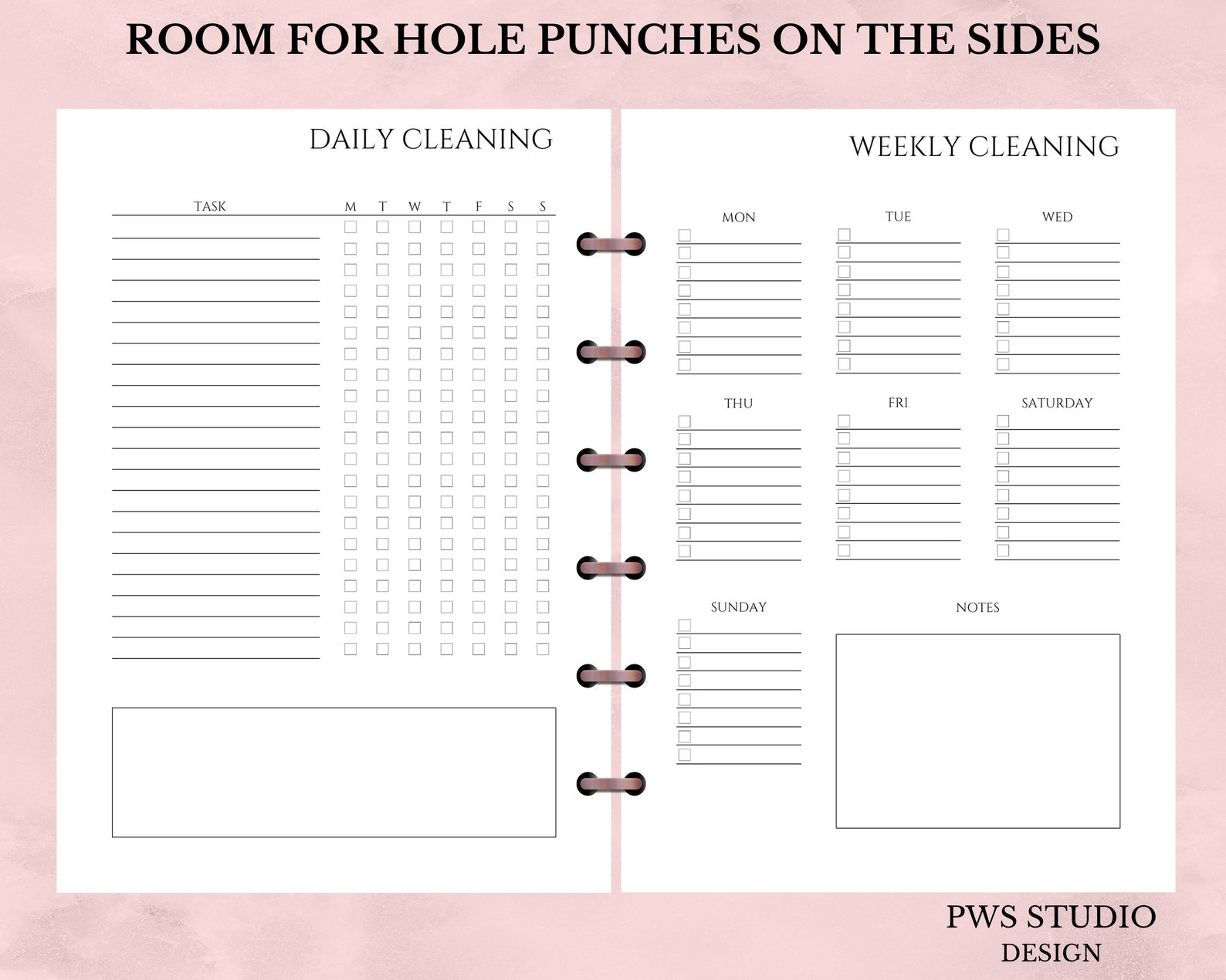Printable Daily Weekly Monthly Cleaning Planner, Editable Cleaning ...