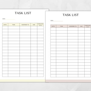 Printable Employee Task List, Task Management, Employee Task Management ...