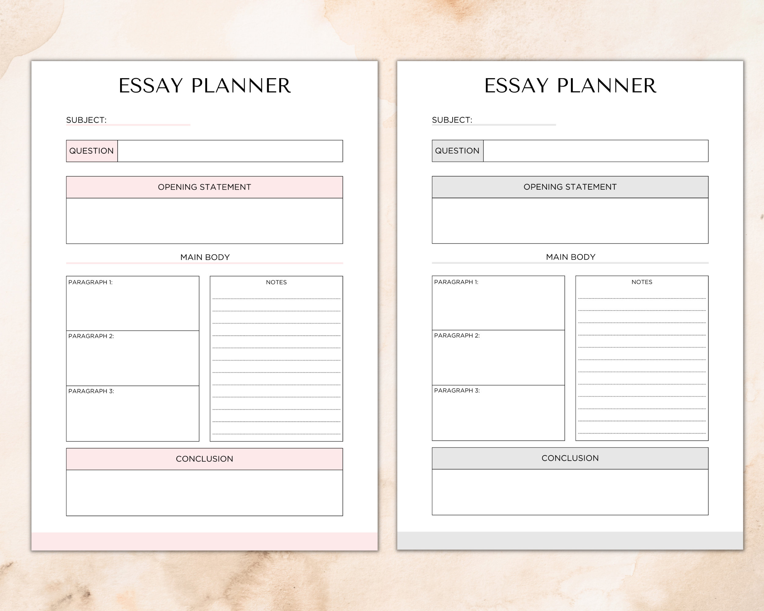 Essay Planner Printable, Editable Essay Writing Template, Planner ...