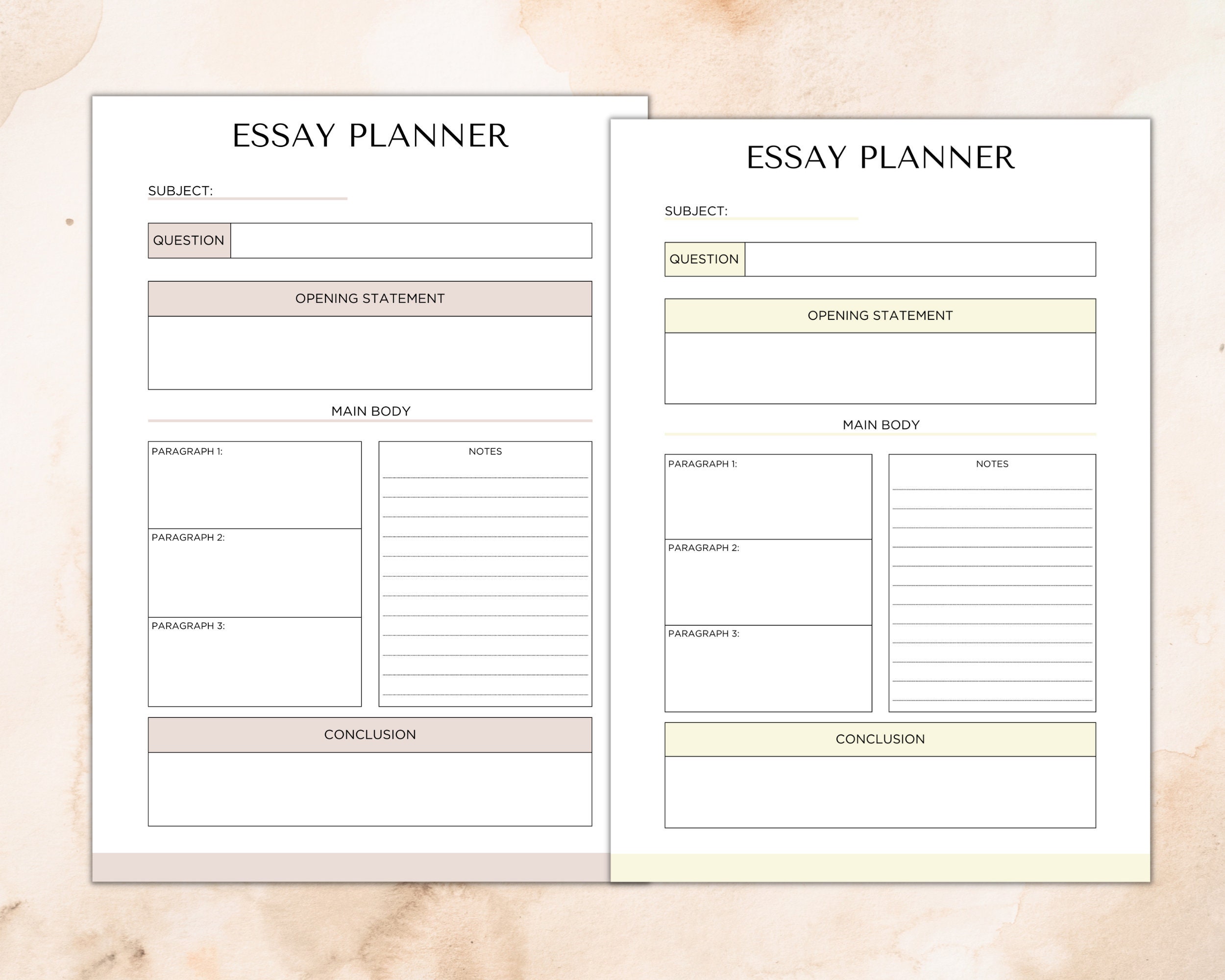 Essay Planner Printable, Editable Essay Writing Template, Planner ...