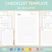 Editable and Printable Checklist Template, Simple List for Planner ...