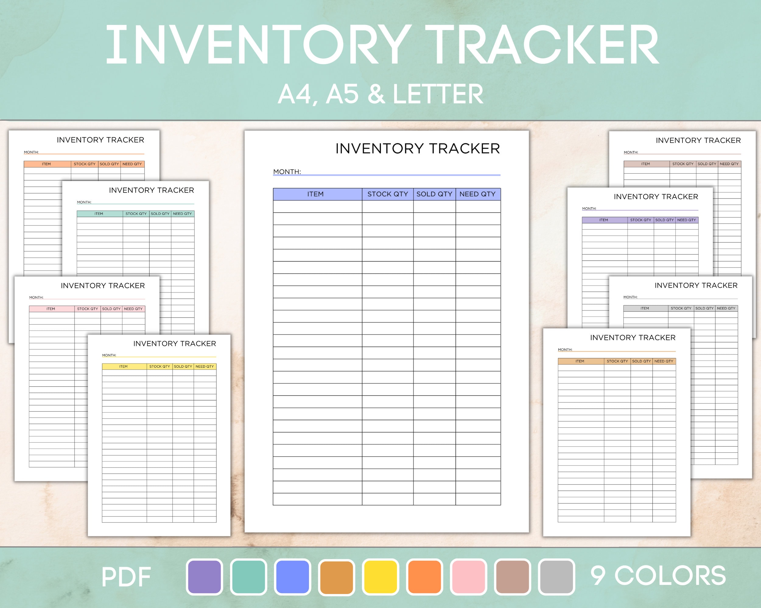 Printable and Editable Inventory Tracker, Stock Sheet, Store Management ...