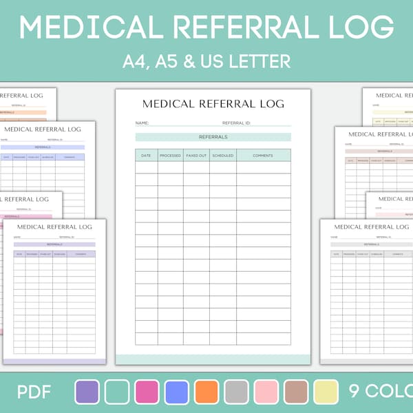 Referral Log Tracker - Etsy