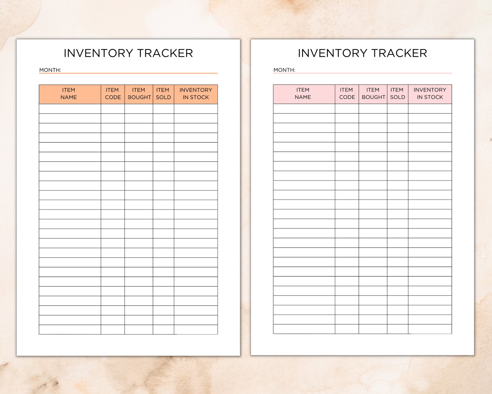 Inventory Tracker Printable, Inventory Management Form, Inventory Sheet ...