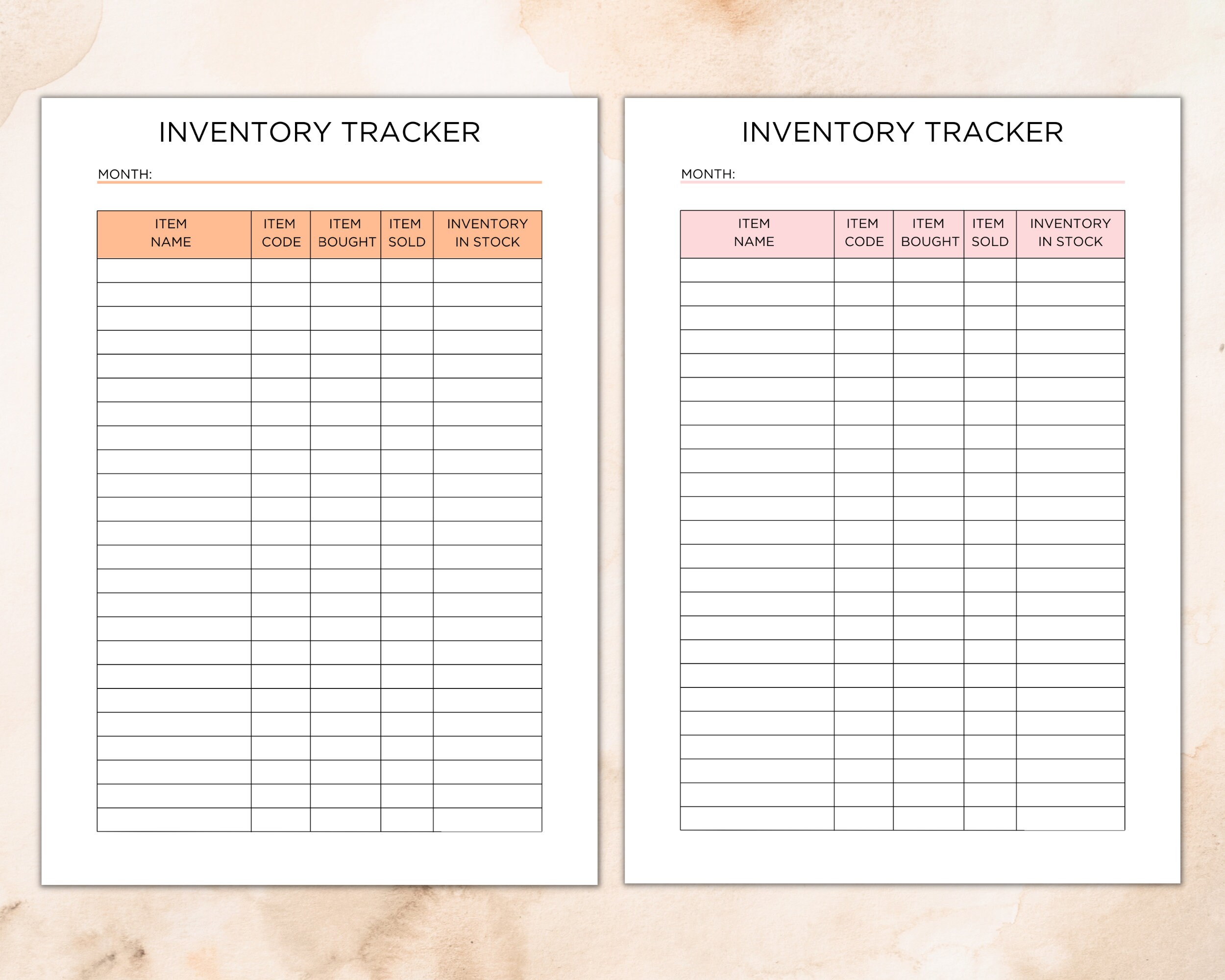 Inventory Tracker Printable, Inventory Management Form, Inventory Sheet ...