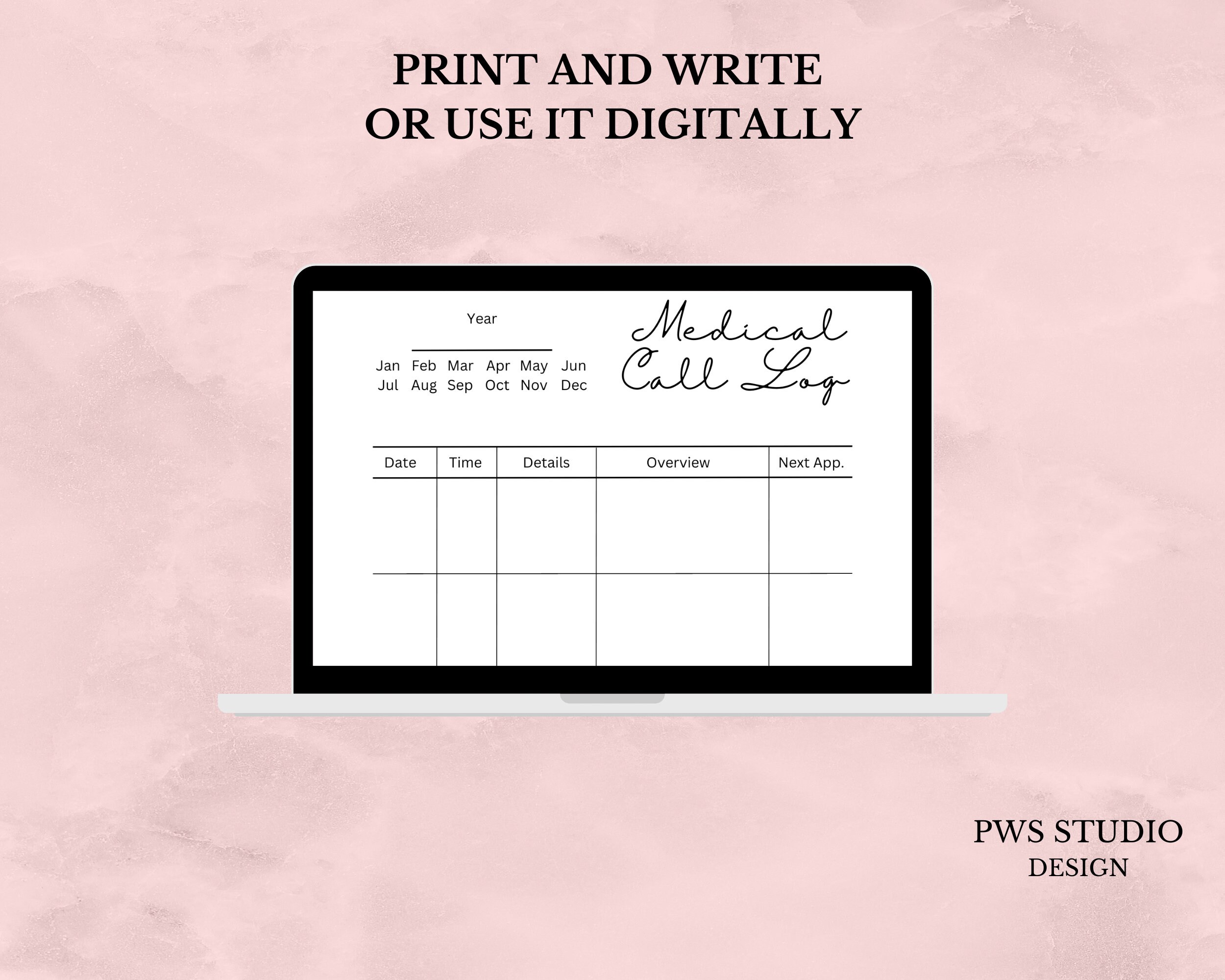 Medical Appointment Call Log Printable and Editable, Chart Appointment ...