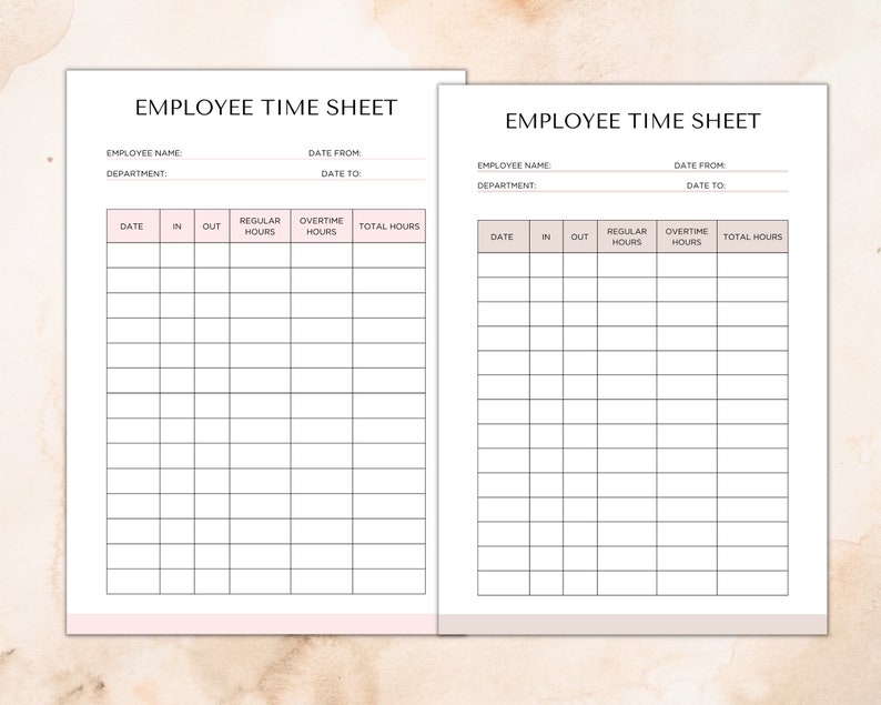 Employee Time Sheet Printable, Editable Employee Scheduling Time ...