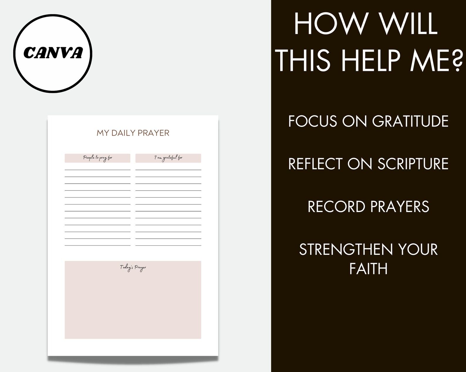 Printable Faith Planner, Bible Study Notebook, Prayer Journal ...