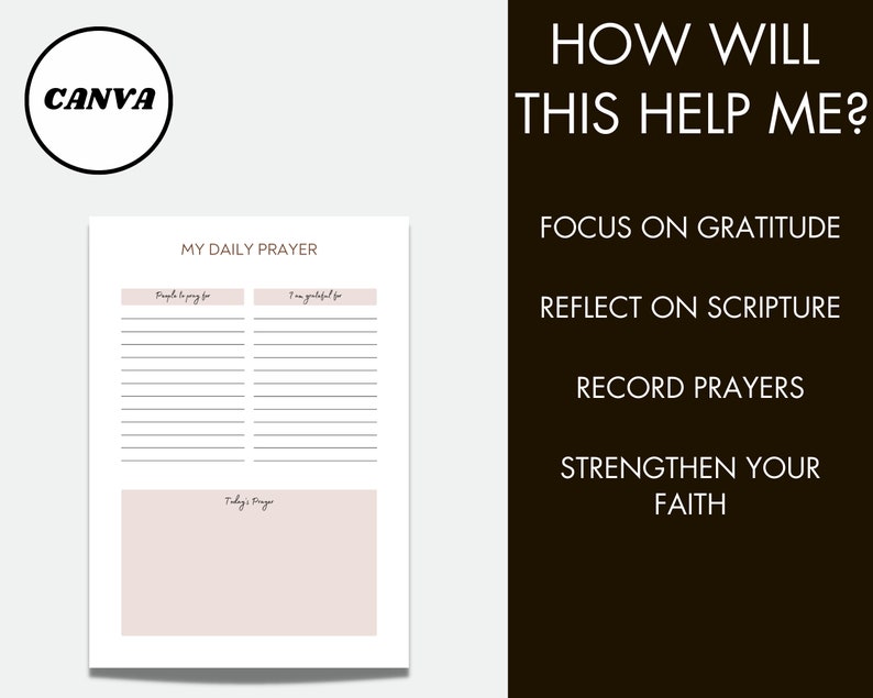 Printable Faith Planner, Bible Study Notebook, Prayer Journal ...