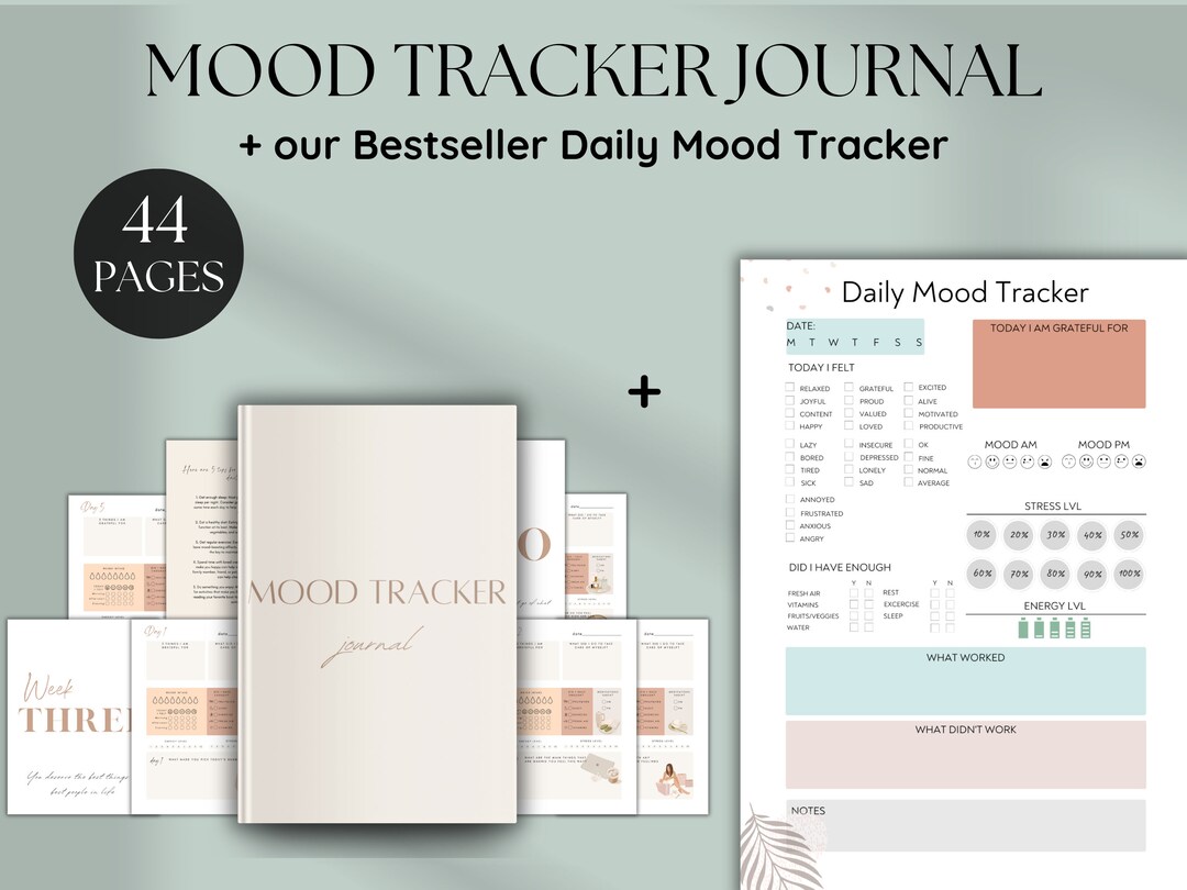 Ultimate Daily Mood Tracker Bundle Mood Tracker Journal Mental Health ...