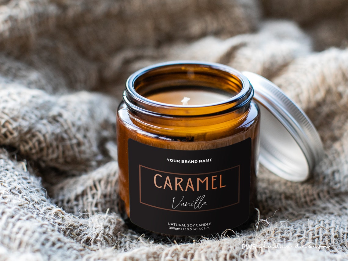 Editable Candle Label Template, Printable Modern Candle Label Design ...