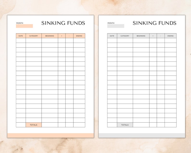 Sinking Funds Tracker, Printable Sinking Fund Envelopes, Editable ...