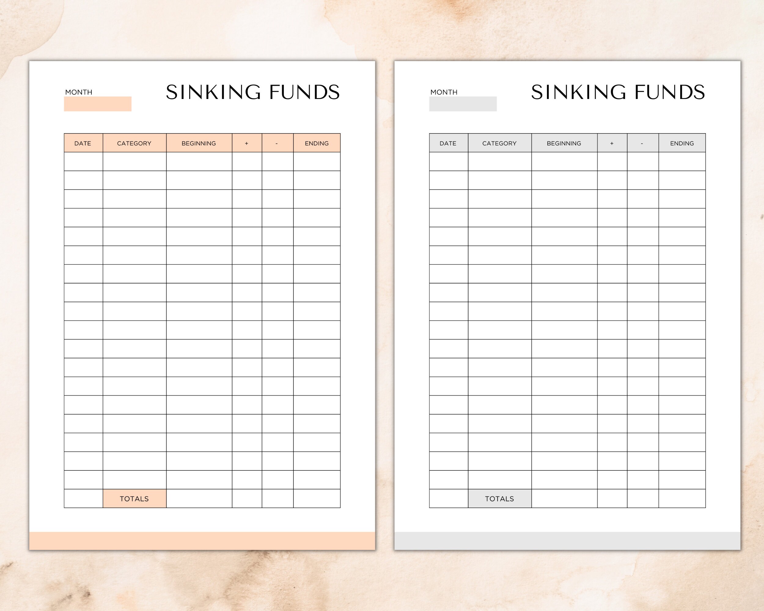 Sinking Funds Tracker, Printable Sinking Fund Envelopes, Editable ...