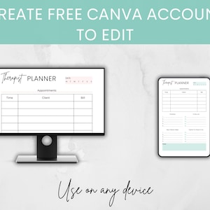 Therapist Daily Planner, Printable Daily Therapist Appointments ...
