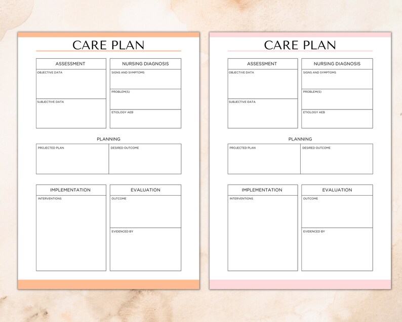 Editable and Printable Nursing Care Plan, Nursing Student Care Plan ...