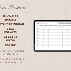 Revision Timetable Printable Set , Study Schedule, Weekly Timetable ...