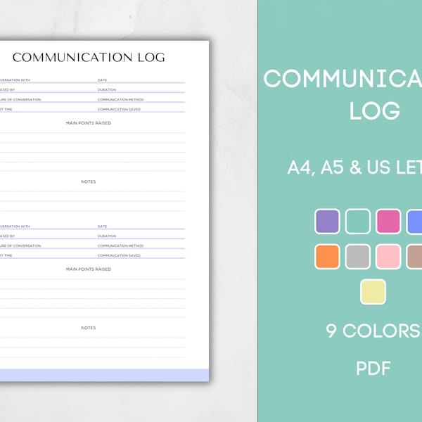 Communication Log - Etsy