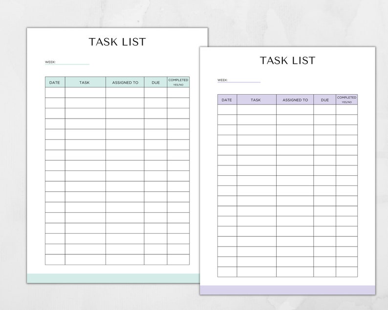 Printable Employee Task List, Task Management, Employee Task Management ...