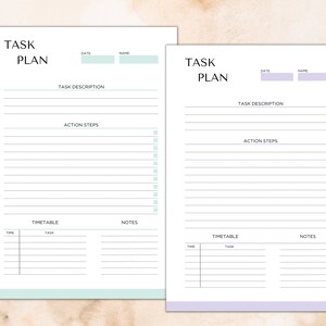 Task Planner Printable, Editable ADHD Task Plan, Project Planner, Task ...